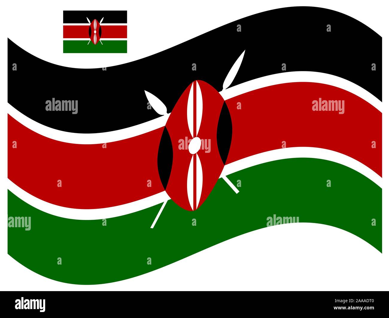 Wavy flag of kenya hi-res stock photography and images - Alamy