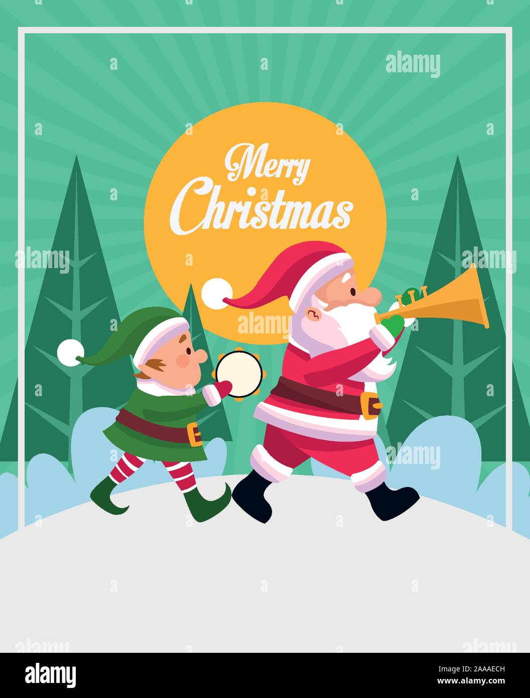 Elf musical poster Stock Vector Images - Alamy