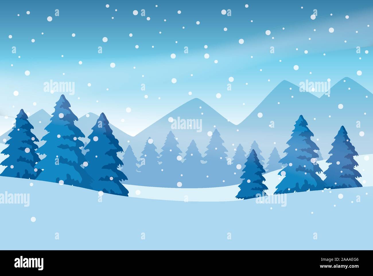 forest snowscape scene nature icon Stock Vector Image & Art - Alamy