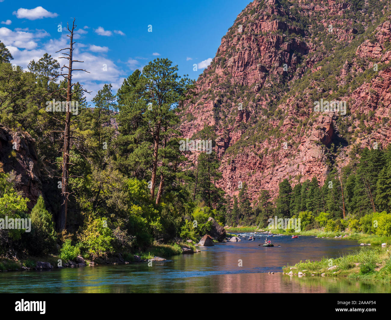 River and cliffs, Green River, Little Hole Trail, Ashley National ...