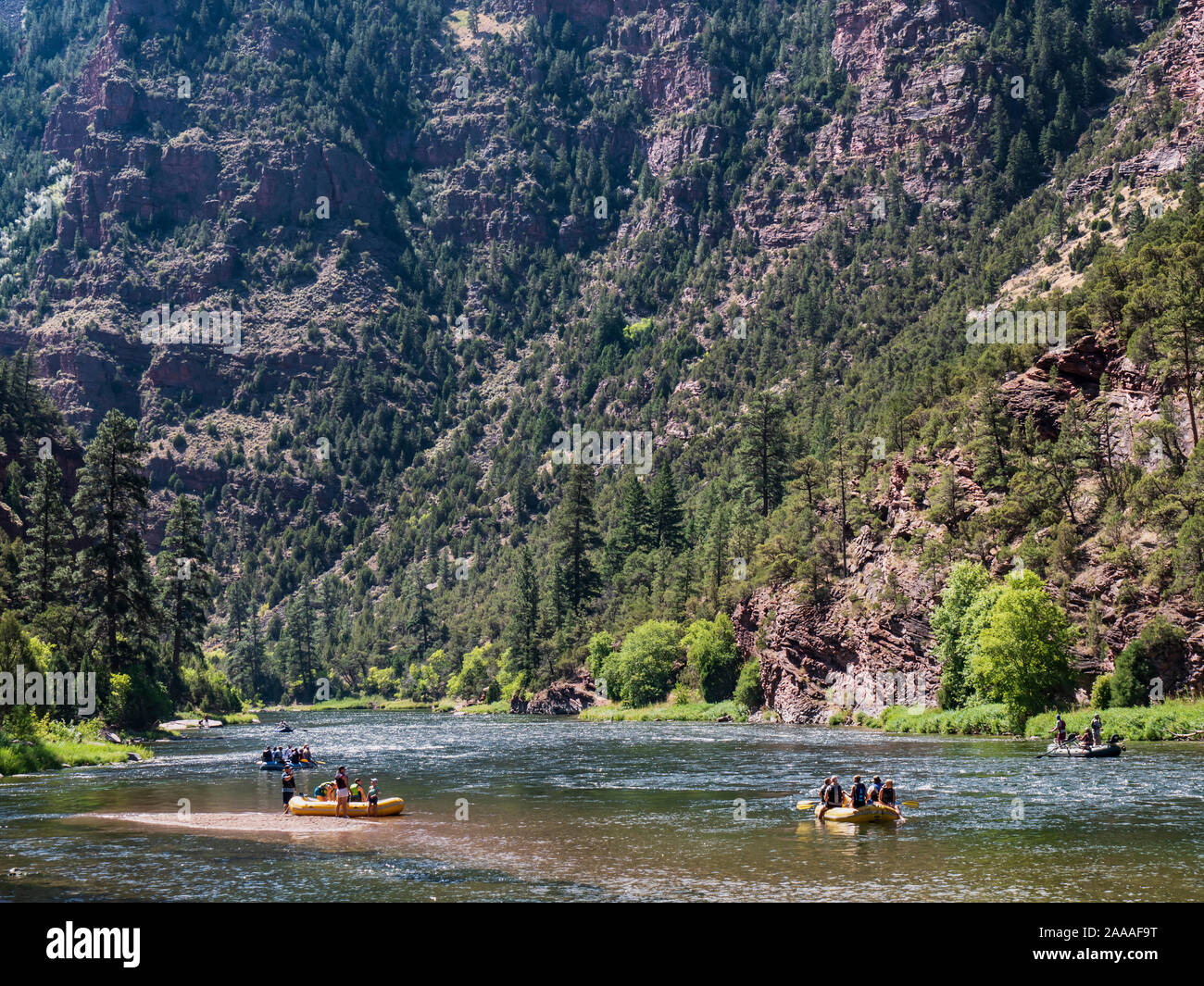 Rafts on the Green River, Little Hole Trail, Ashley National Forest ...