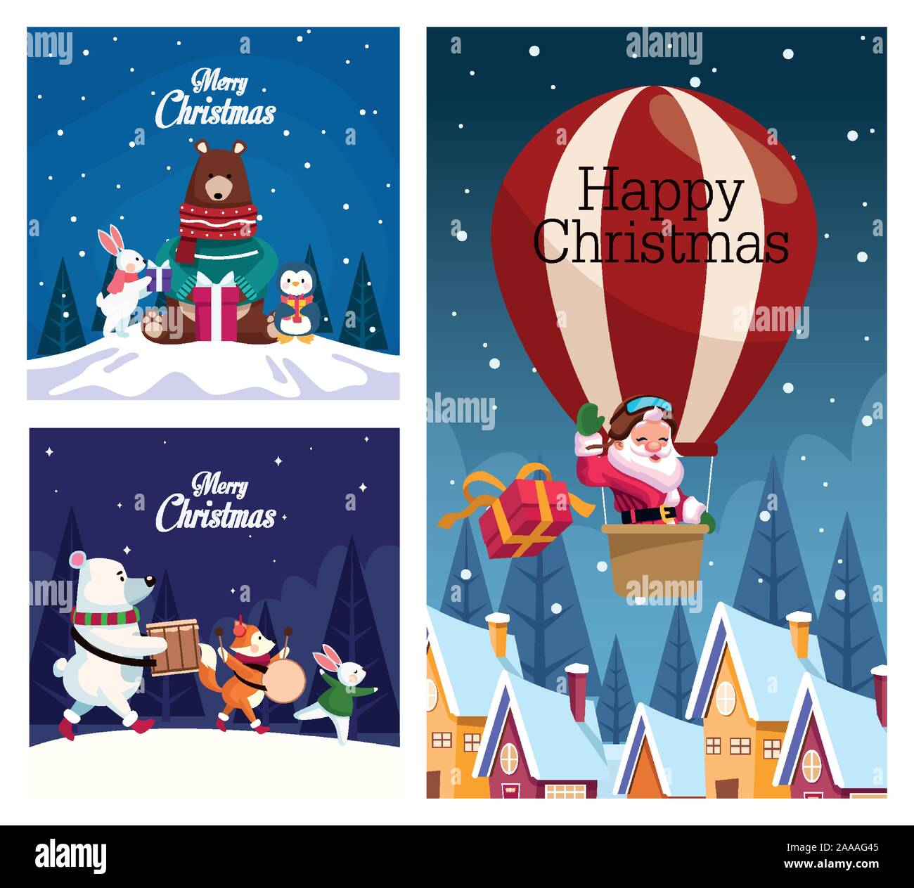 Snowscape christmas Cut Out Stock Images & Pictures - Alamy