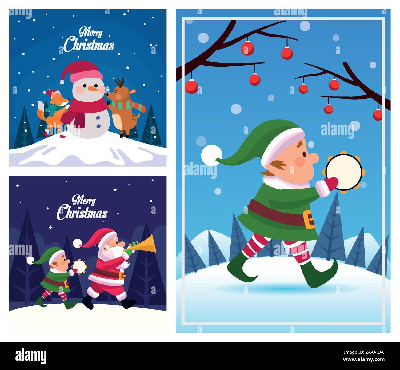 Snowscape christmas Cut Out Stock Images & Pictures - Alamy