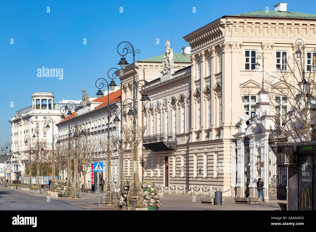 Warszawa / Poland - "Krakowskie Przedmiescie" - main street in the old ...