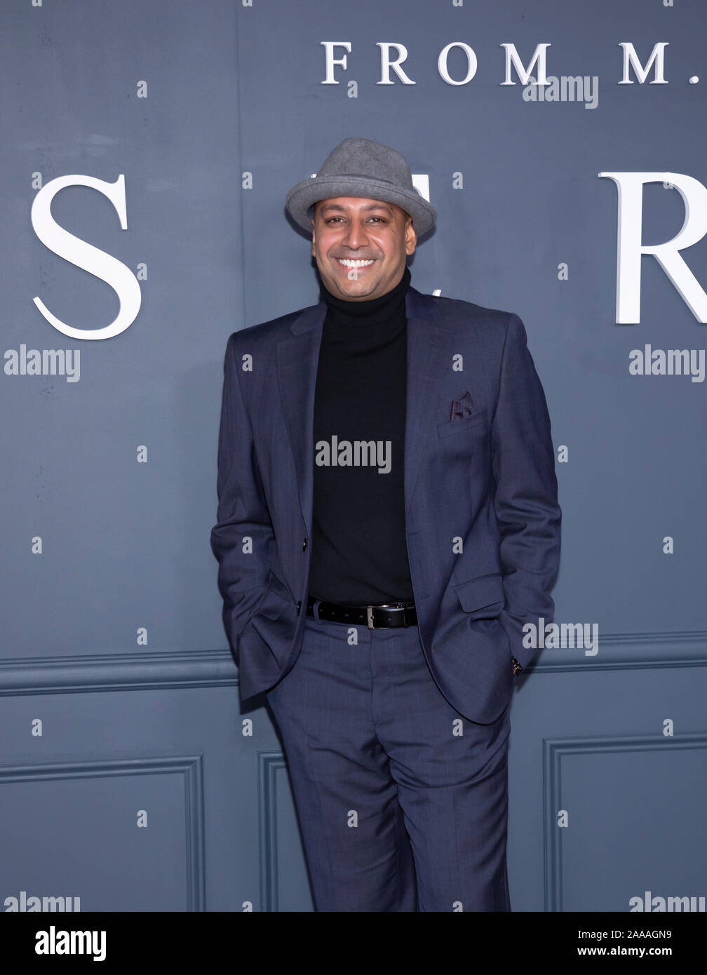 Brooklyn, NY, USA - November 19, 2019: Ashwin Rajan attends Apple TV+ ...