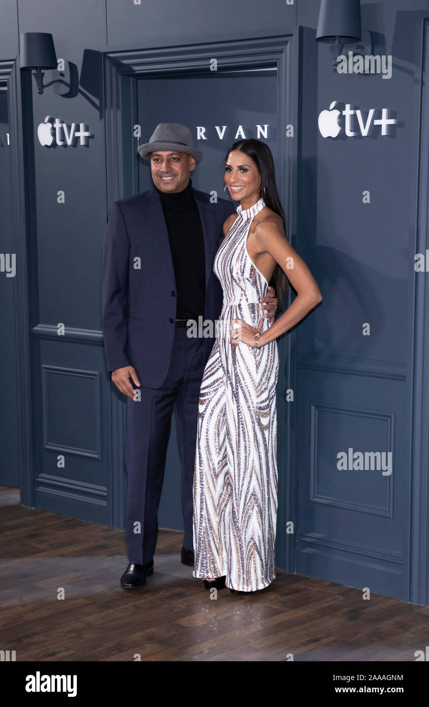 Brooklyn, NY, USA - November 19, 2019: Ashwin Rajan and Menakahi Rajan ...