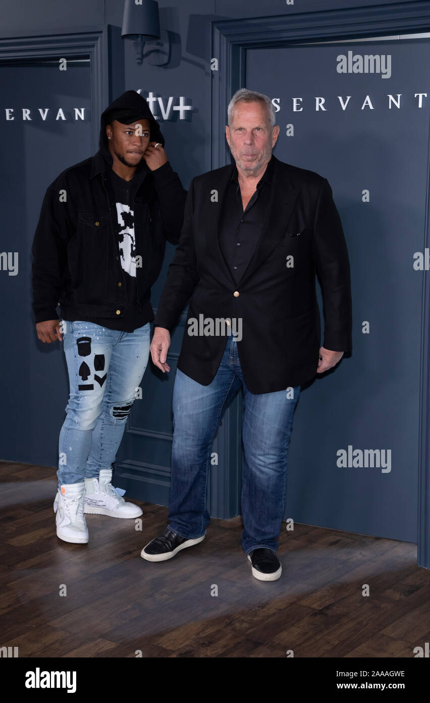 Brooklyn, NY, USA - November 19, 2019: Saquon Barkley and Steve Tisch ...