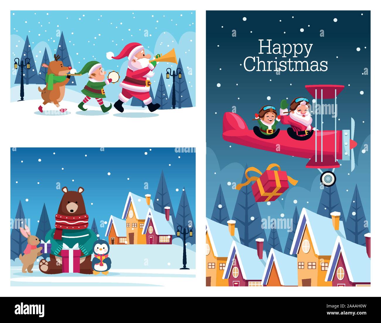 Snowscape christmas Cut Out Stock Images & Pictures - Alamy