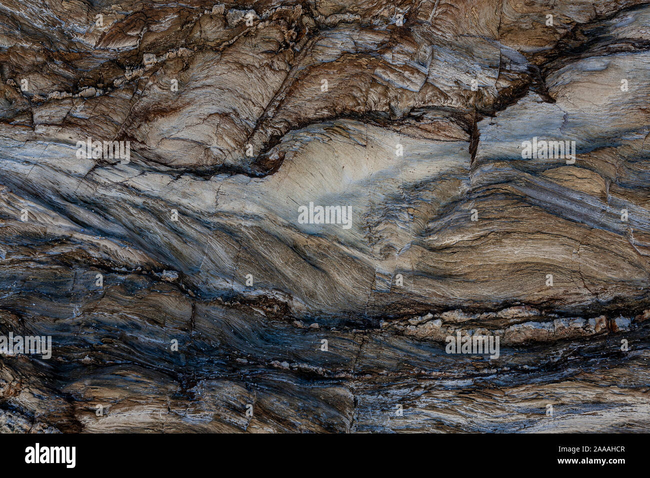Natural texture of the rock surface where you can see the lines drawn ...