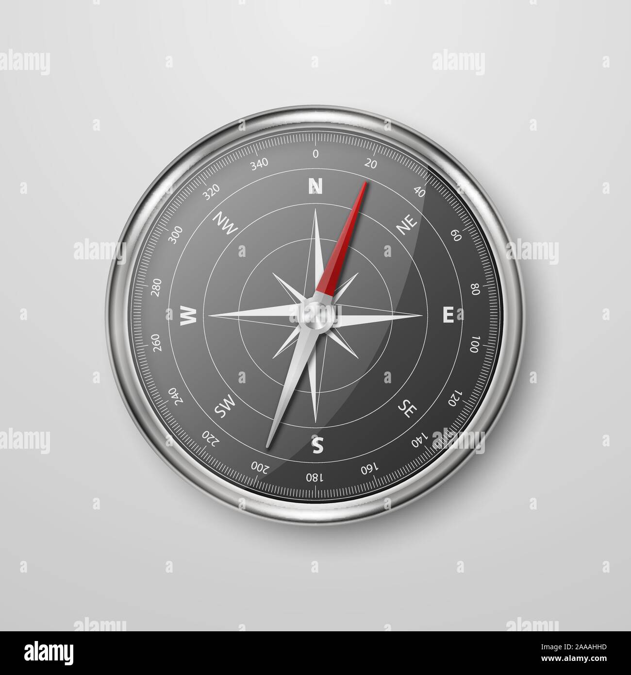 Old map brass compass Stock Vector Images - Alamy