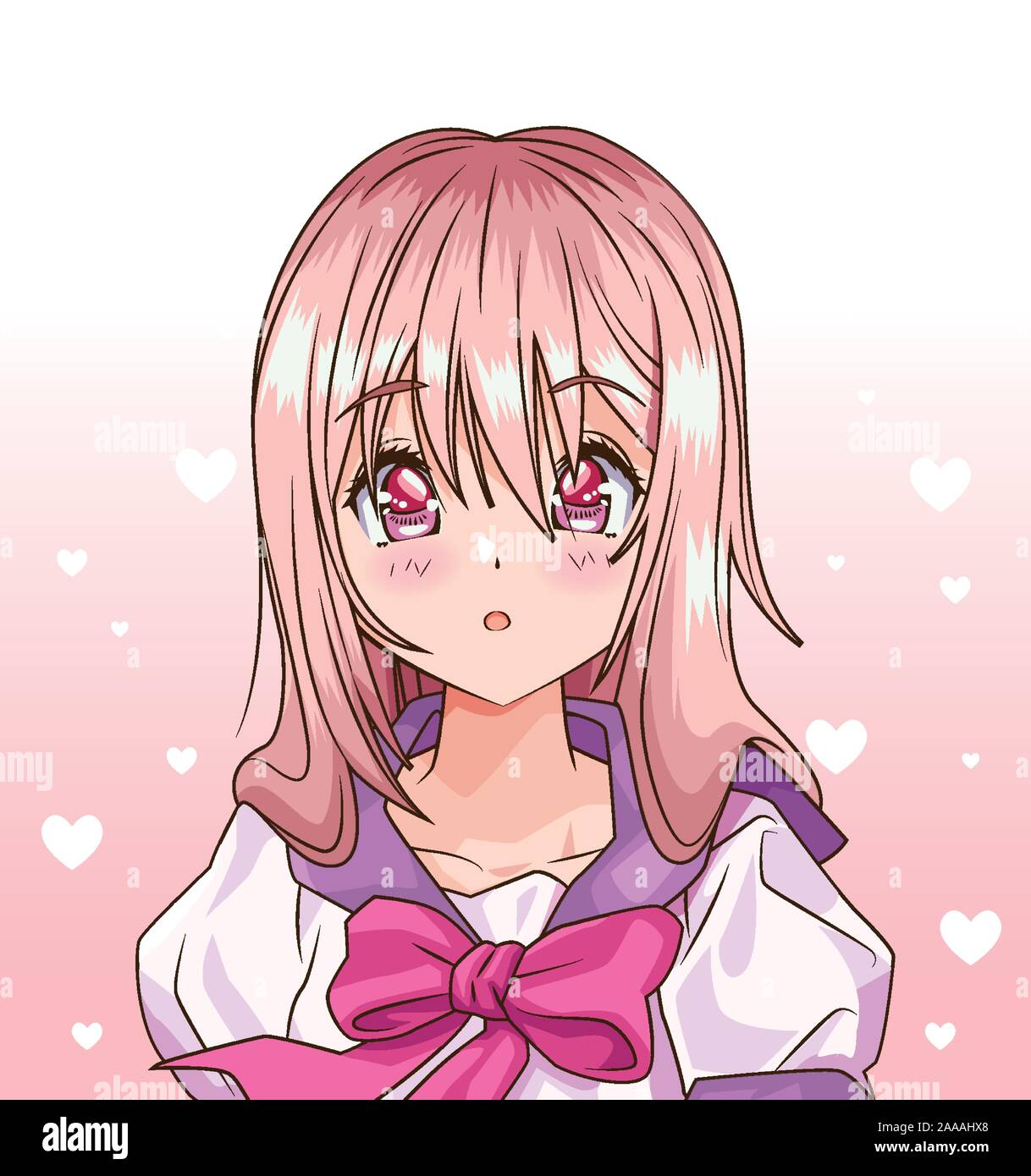 young woman anime style character Stock Vector Image & Art - Alamy