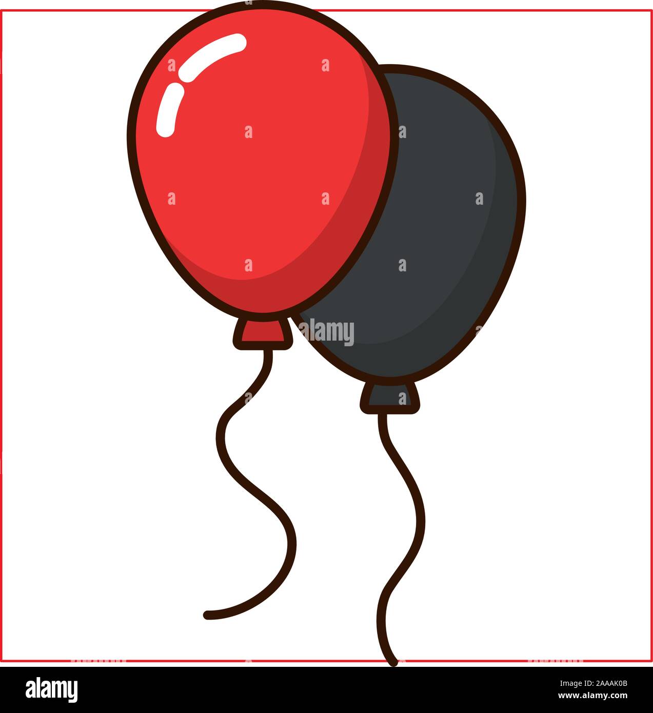 Balloons Helium Floating Isolated Icon Stock Vector Image And Art Alamy
