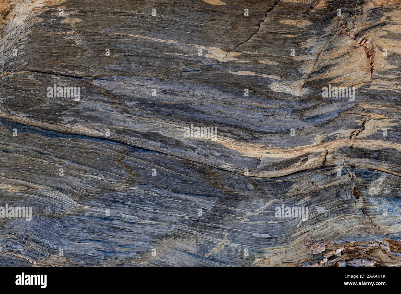 Natural texture of the rock surface where you can see the lines drawn ...