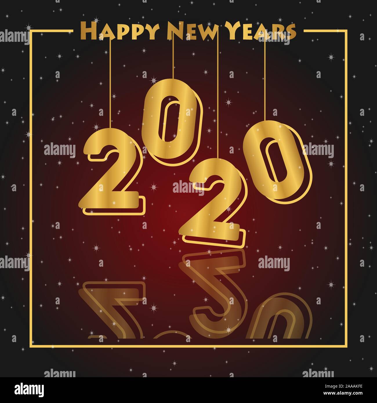 happy new year 2020 red black gradation background Stock Vector Image ...