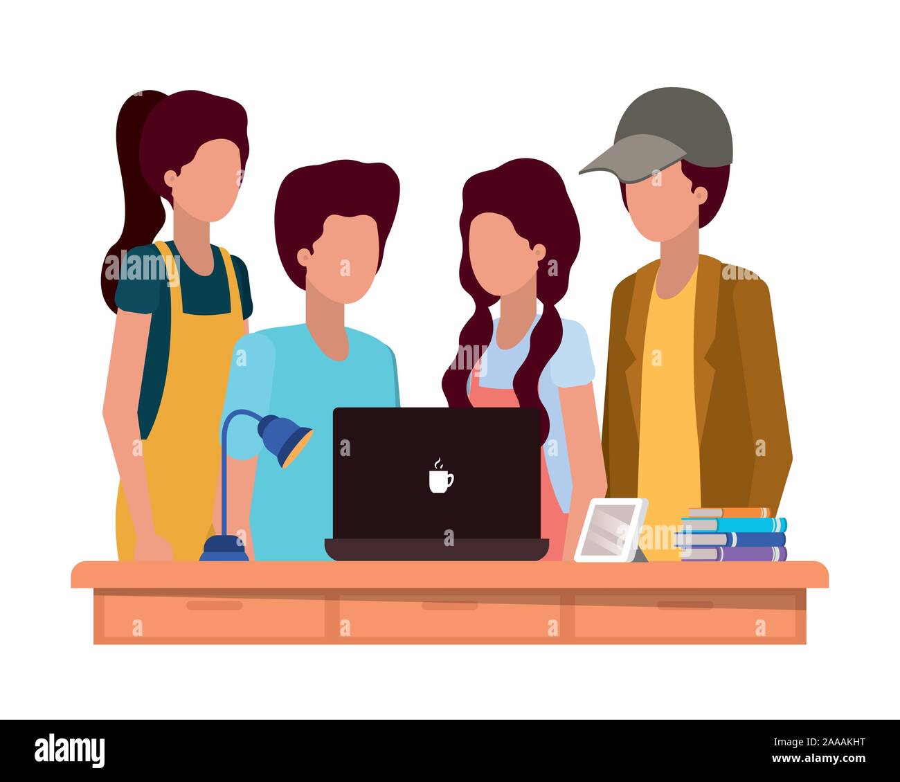 School students kids vector design Stock Vector Image & Art - Alamy