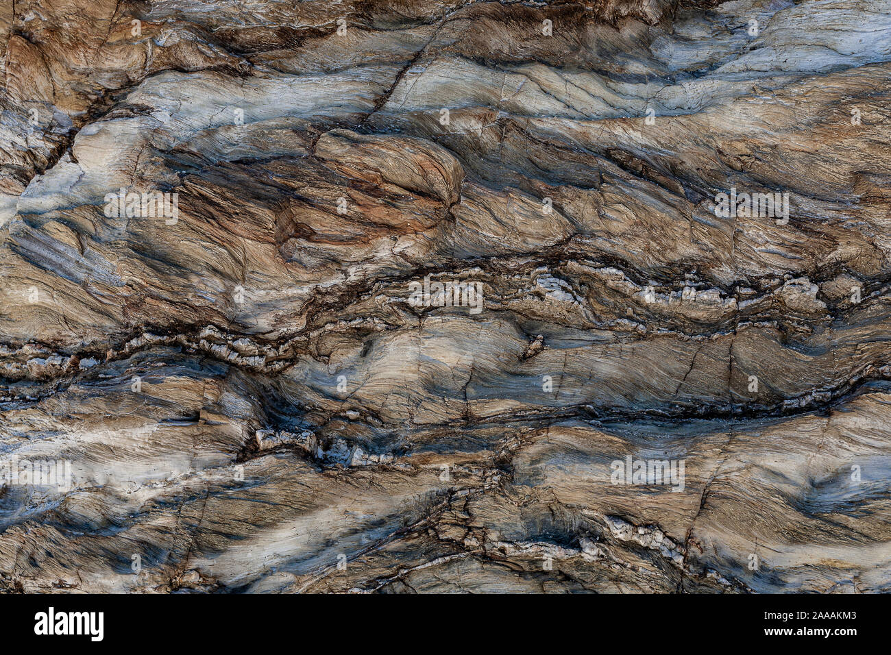 Natural texture of the rock surface where you can see the lines drawn ...