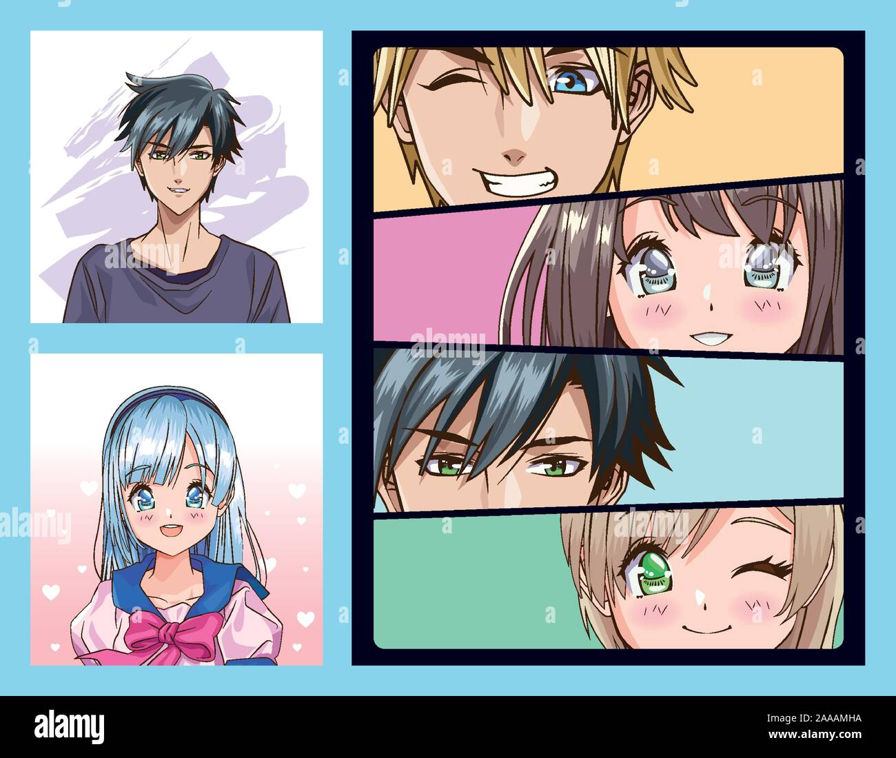 Attractive asian faces Stock Vector Images - Alamy