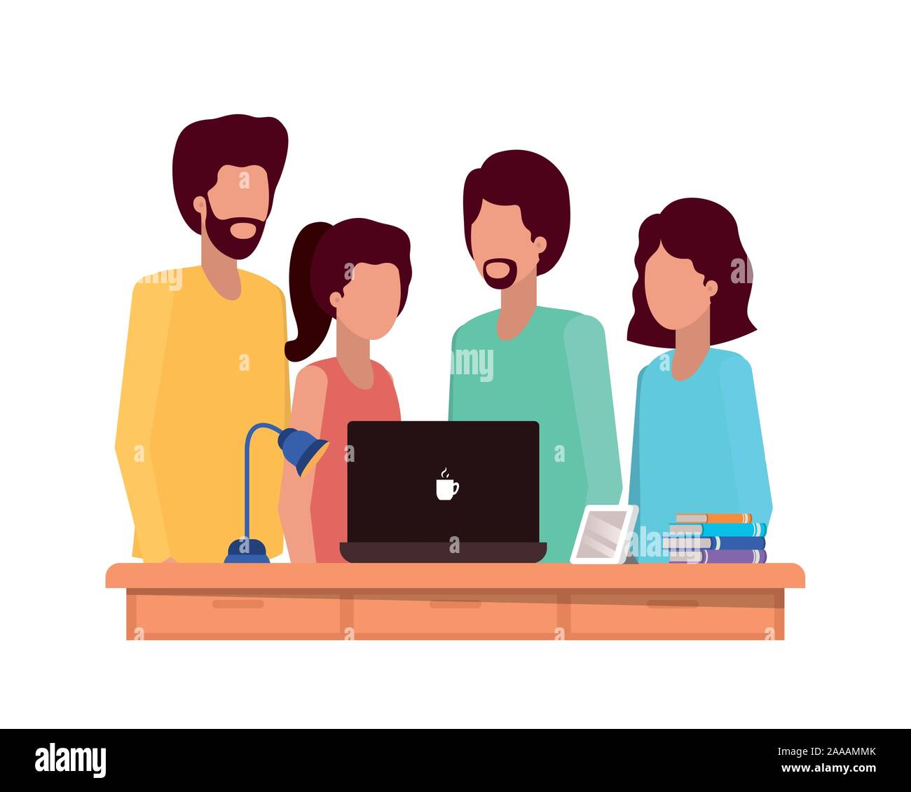 People avatars with laptop vector design Stock Vector Image & Art - Alamy