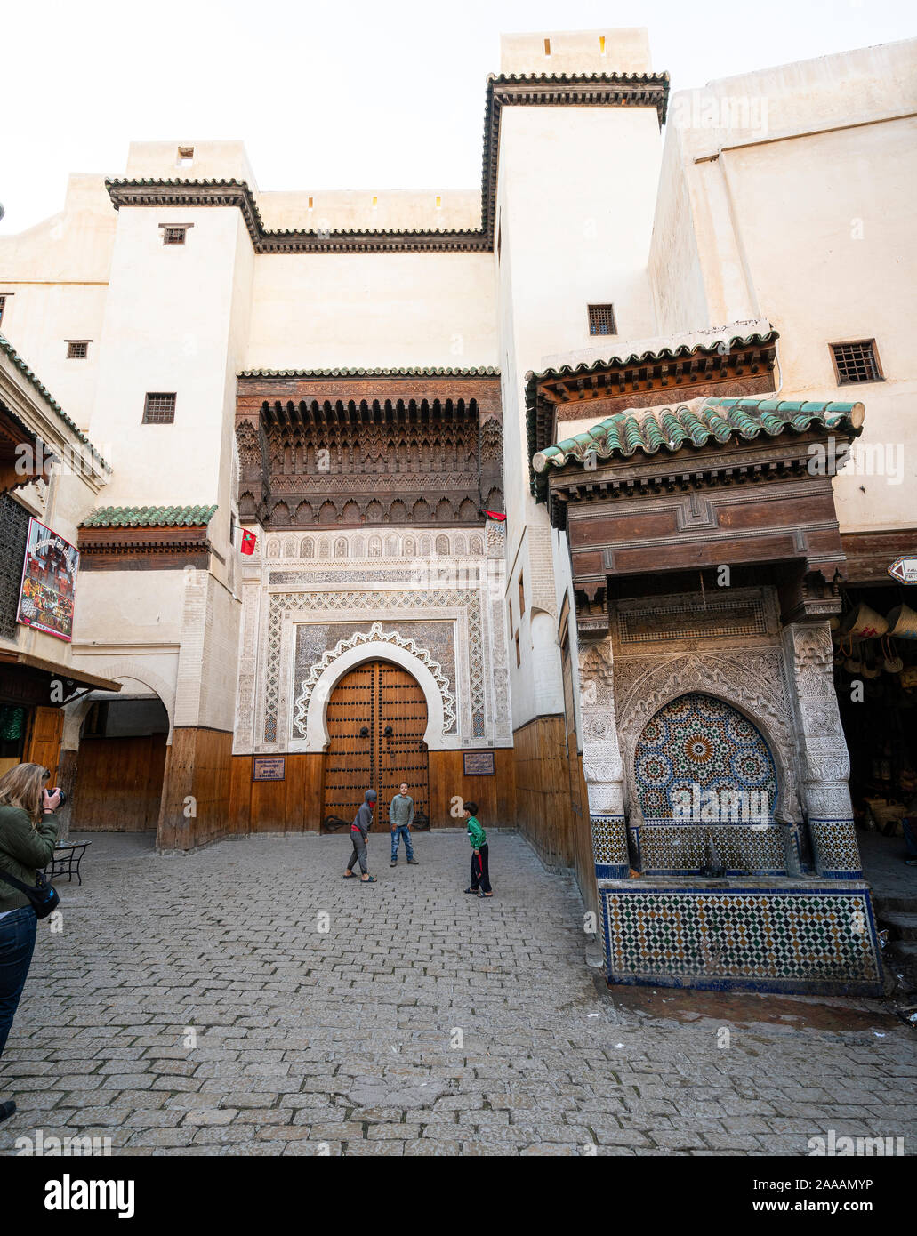 Fez, Morocco. November 9, 2019. view of the building of the craft ...
