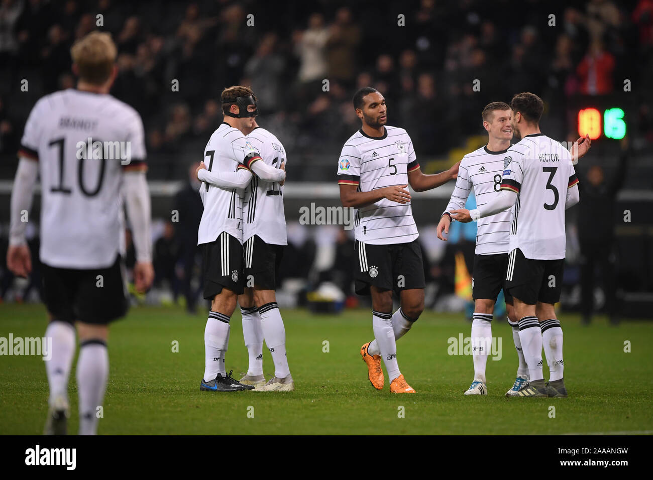 Frankfurt, Deutschland. 19th Nov, 2019. jubilation on the german team ...