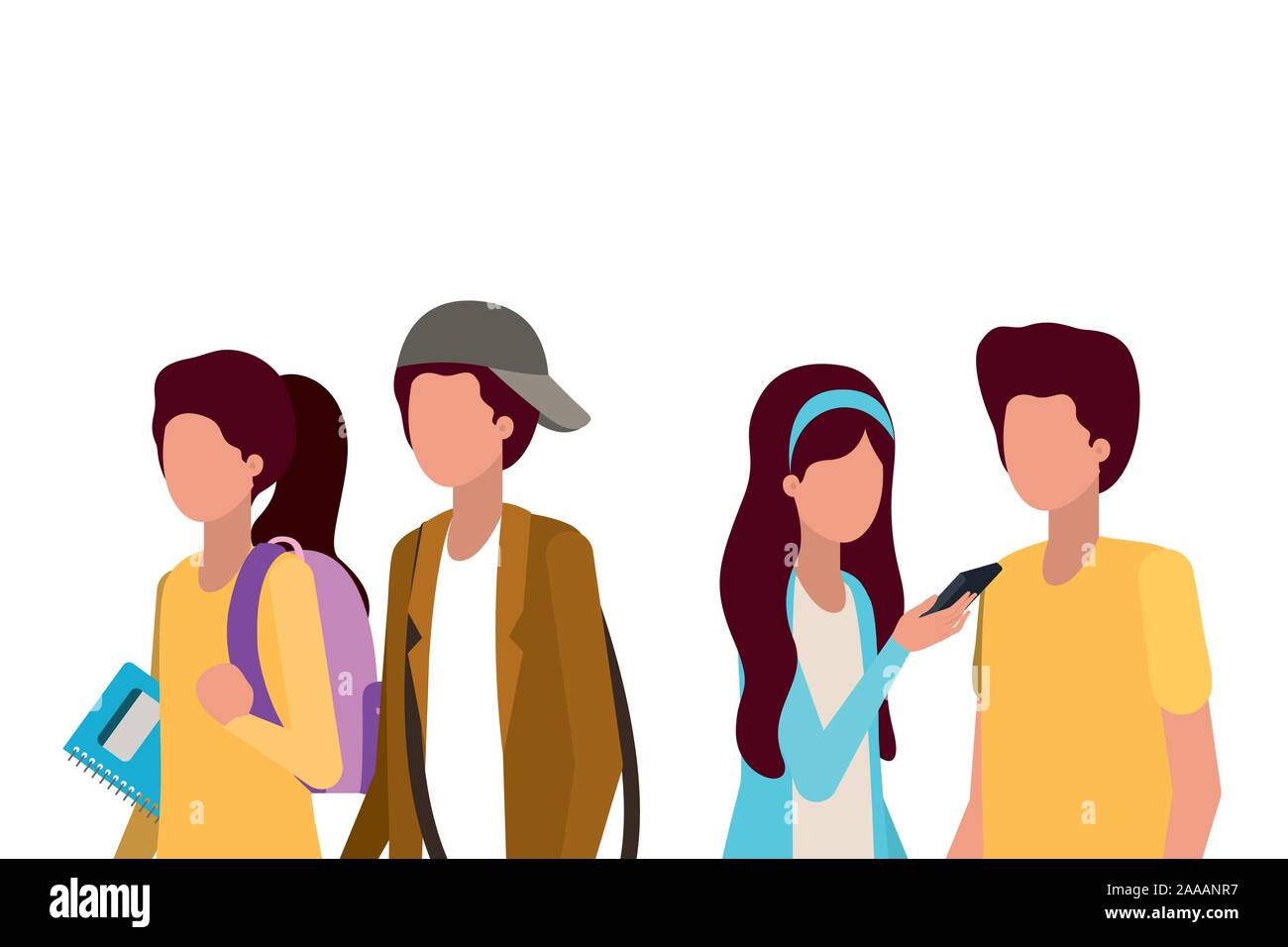 Couples of students vector design Stock Vector Image & Art - Alamy