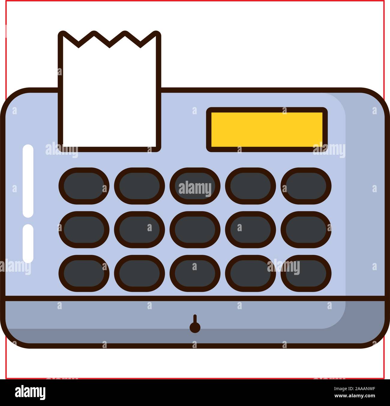register machine with receipt icon Stock Vector Image & Art - Alamy