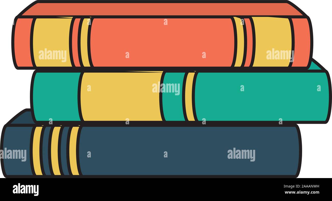 pile text books school icons Stock Vector Image & Art - Alamy