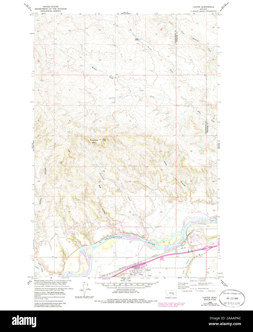 Map of custer montana hi-res stock photography and images - Alamy