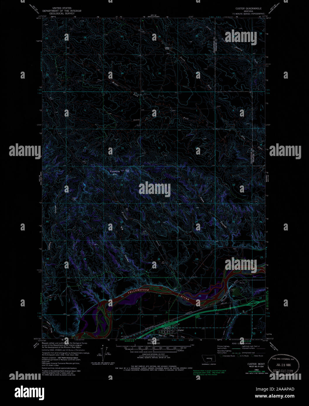 Custer montana map hi-res stock photography and images - Alamy