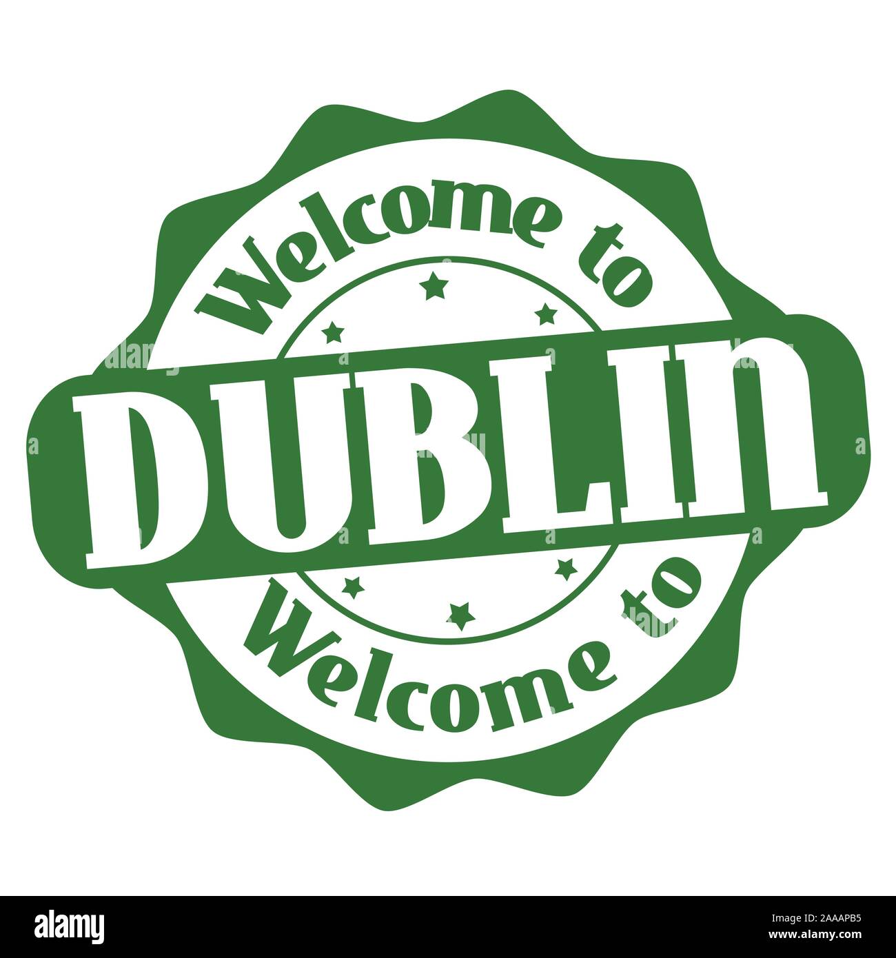Welcome to Dublin sign or stamp on white background, vector ...