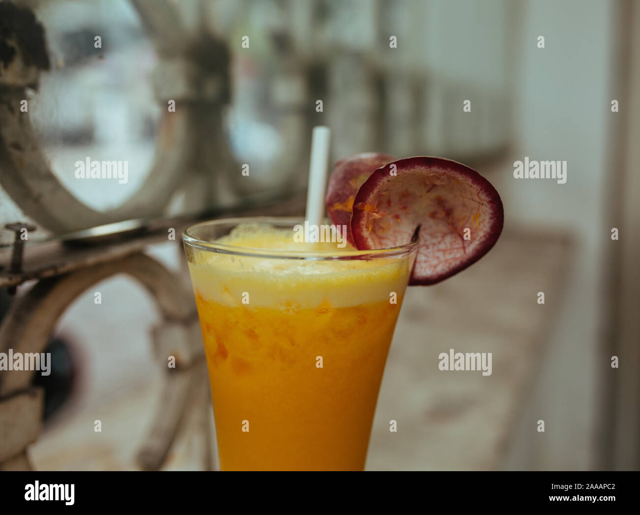 Fresh Fruit shake in hot summer Asia Stock Photo - Alamy