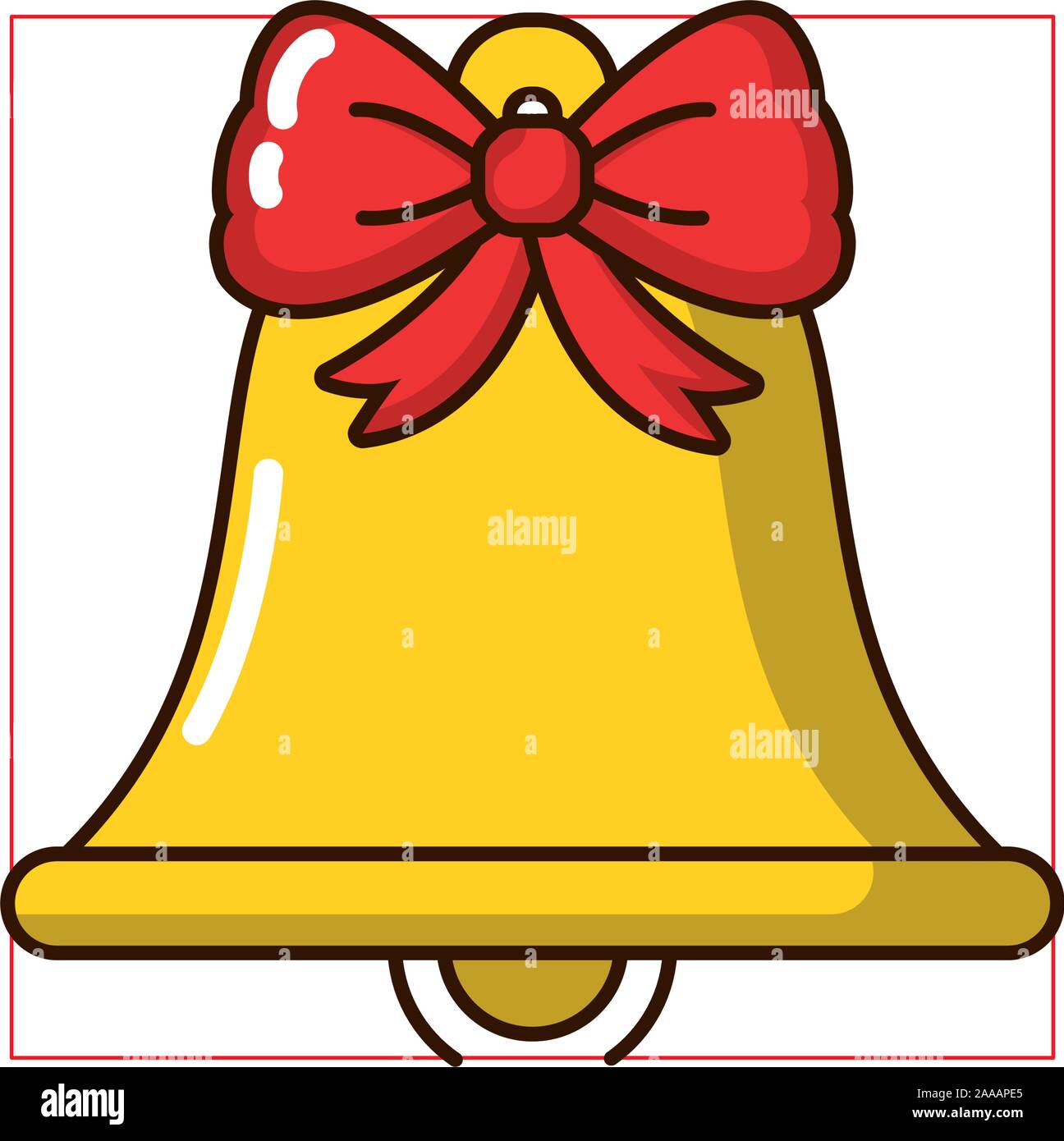 christmas celebration bell isolated icon Stock Vector Image & Art - Alamy