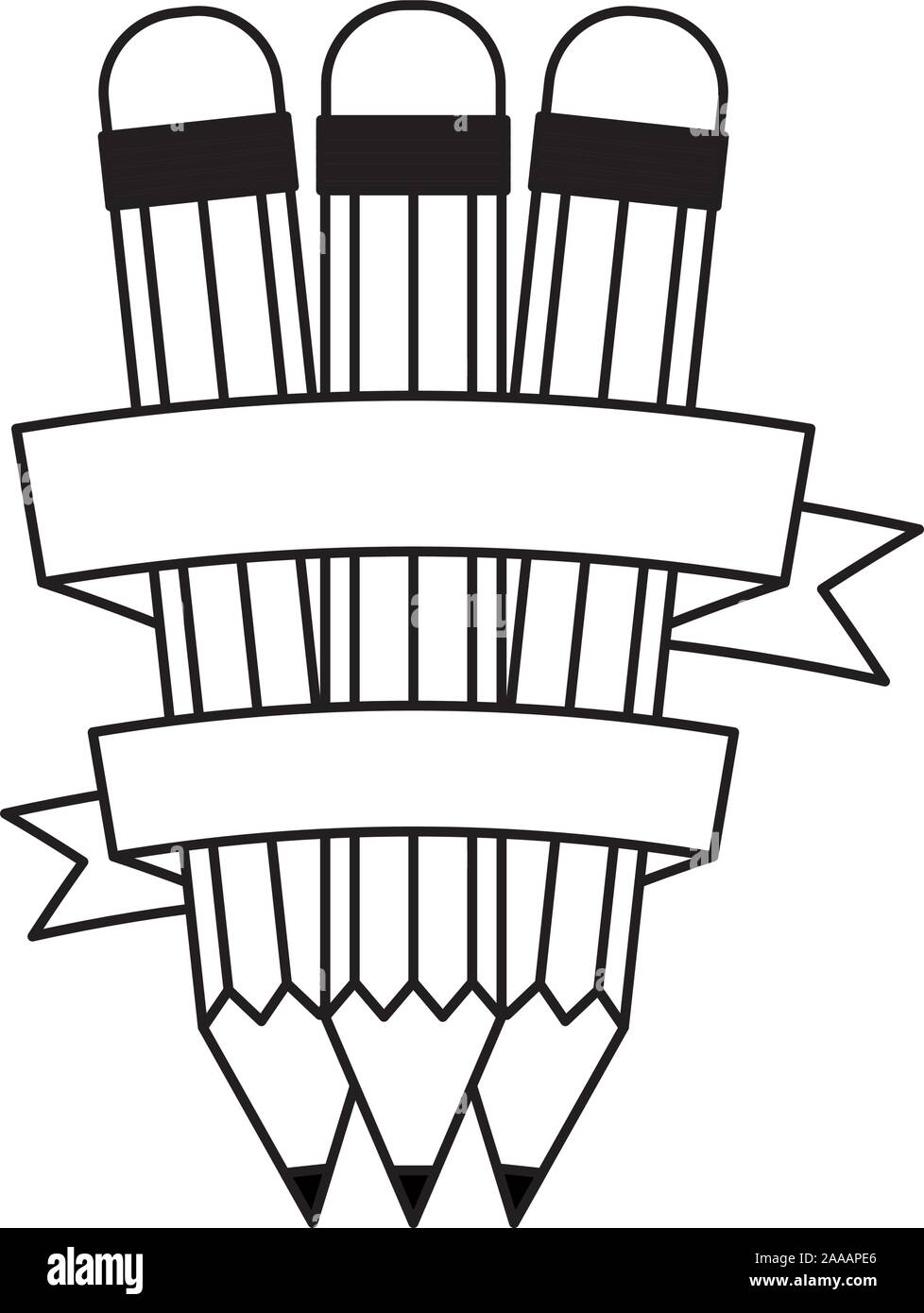 Pencils and tape Cut Out Stock Images & Pictures - Alamy