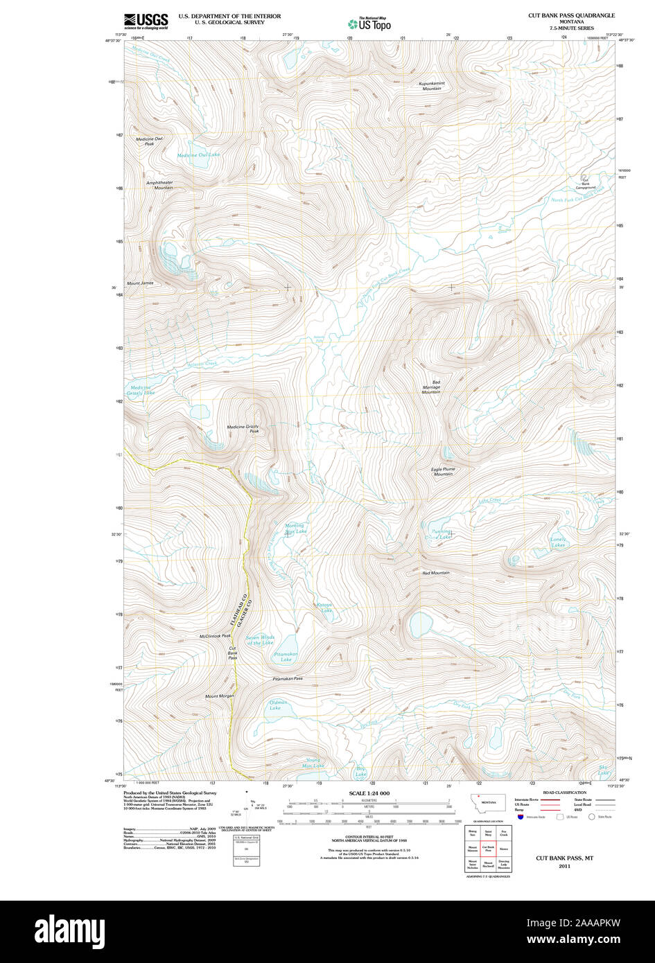 Map Of Cut Bank Montana High Resolution Stock Photography and Images ...
