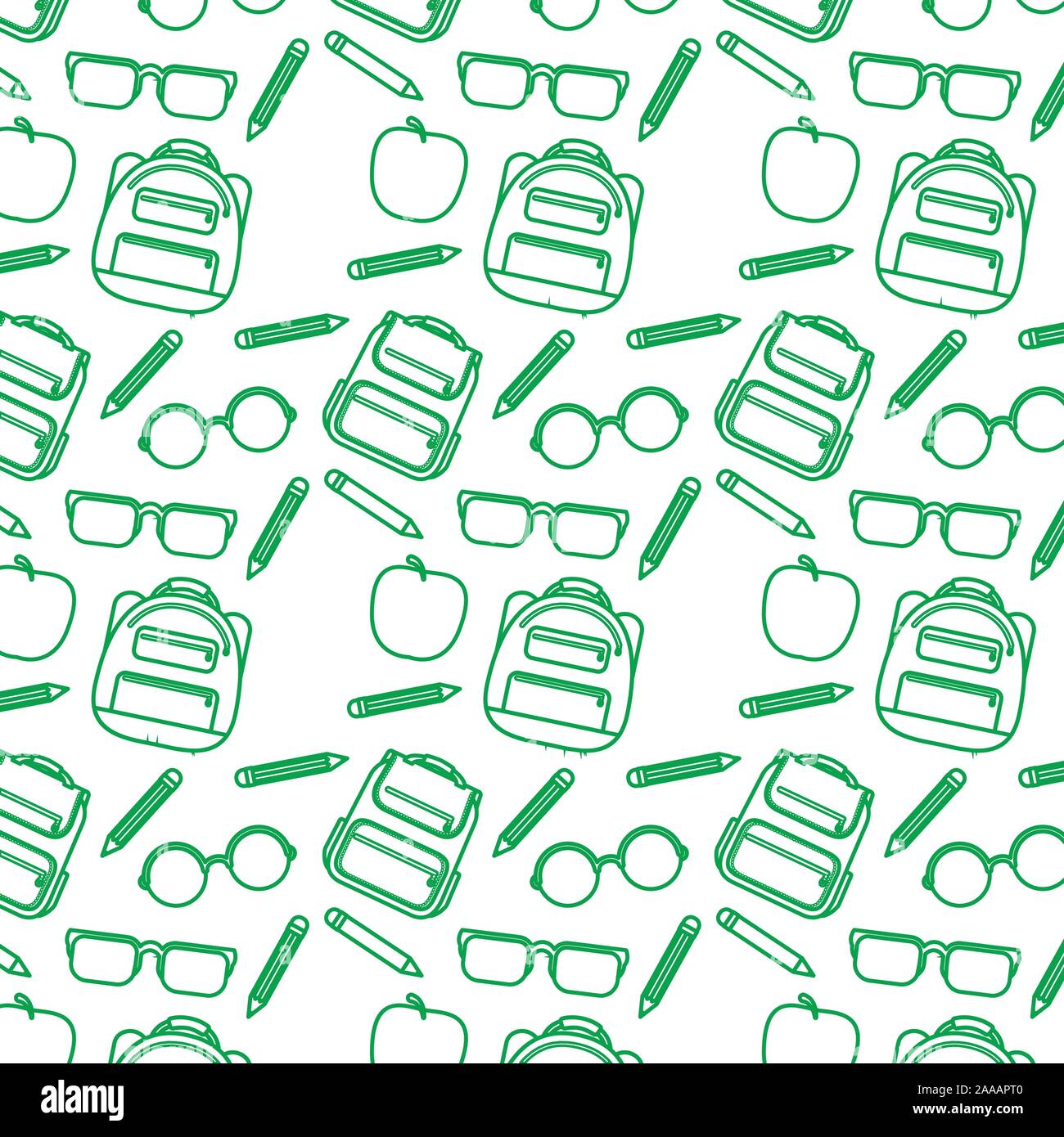 set of school supplies education pattern Stock Vector Image & Art - Alamy