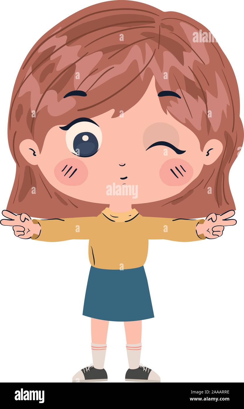 Isolated girl cartoon vector design Stock Vector Image & Art - Alamy