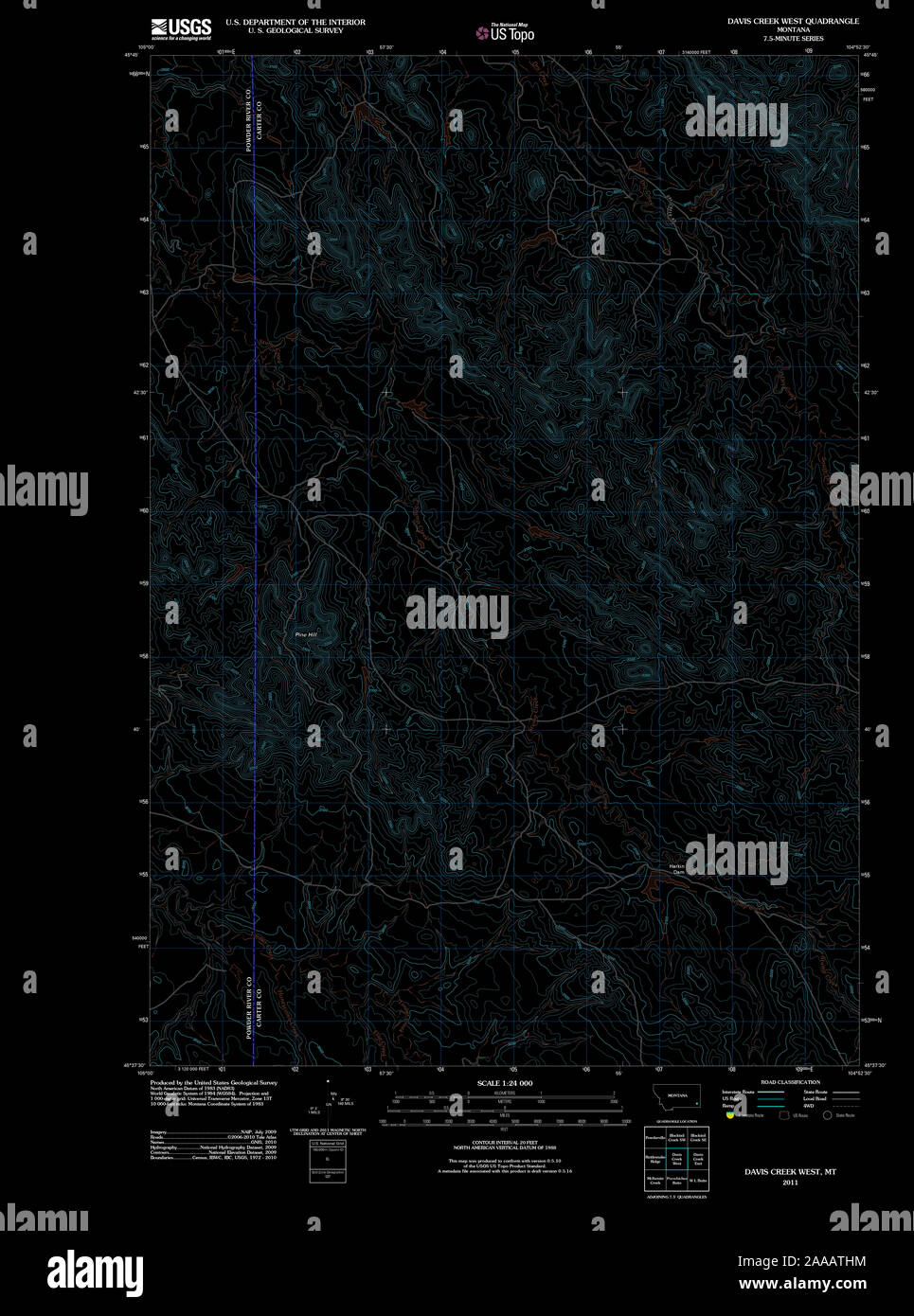 Map of davis creek hi-res stock photography and images - Alamy