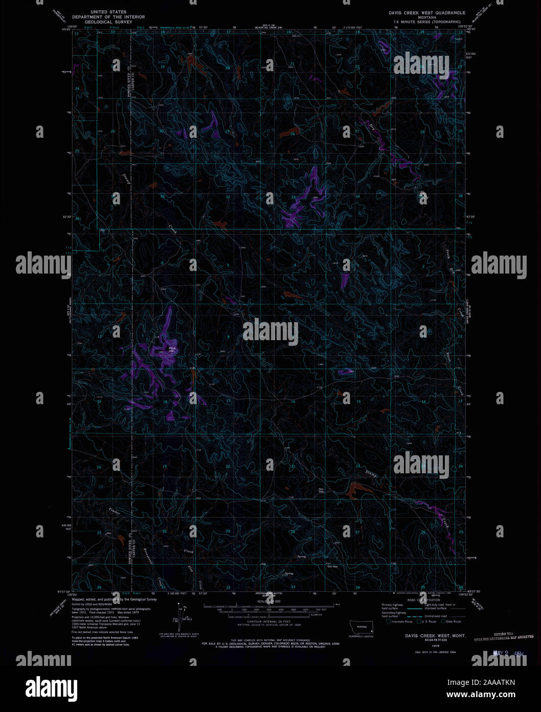 Map of davis creek hi-res stock photography and images - Alamy