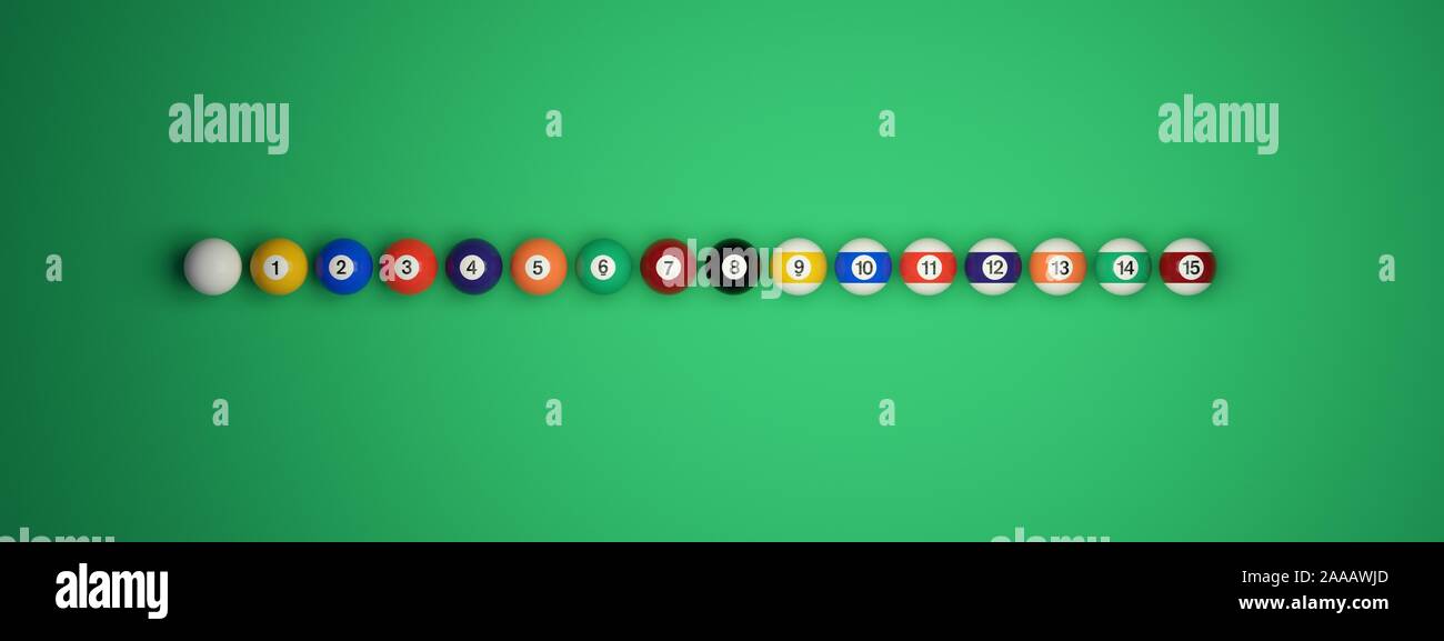 Pool balls in pack hi-res stock photography and images - Alamy