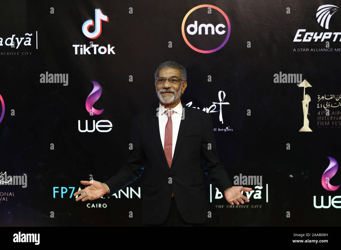 Cairo, Egypt. 20th Nov, 2019. Egyptian actor Sayed Ragab attends Cairo ...