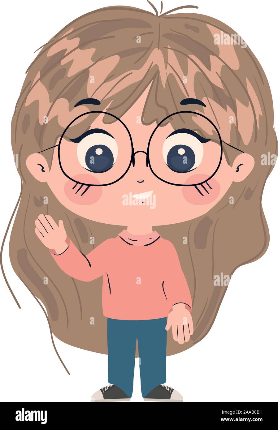 Isolated girl cartoon vector design Stock Vector Image & Art - Alamy