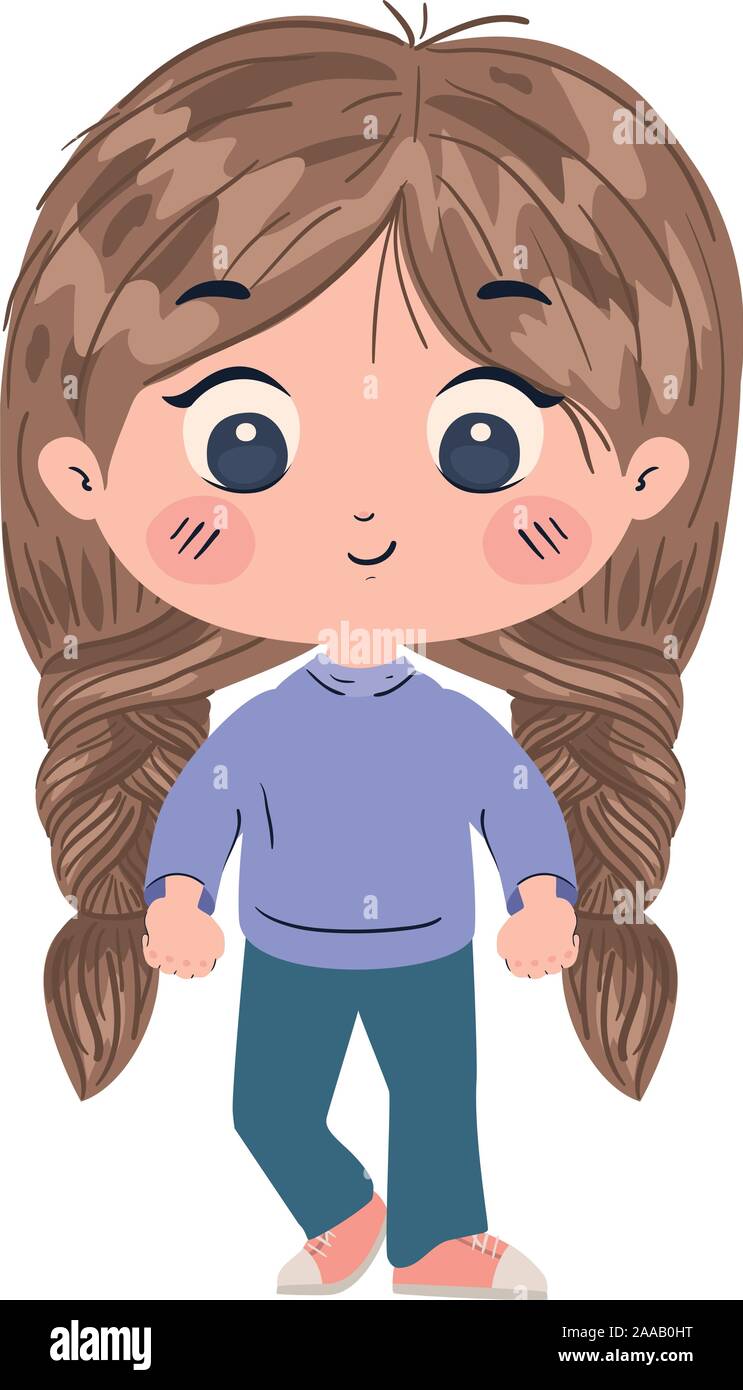 Isolated girl cartoon vector design Stock Vector Image & Art - Alamy