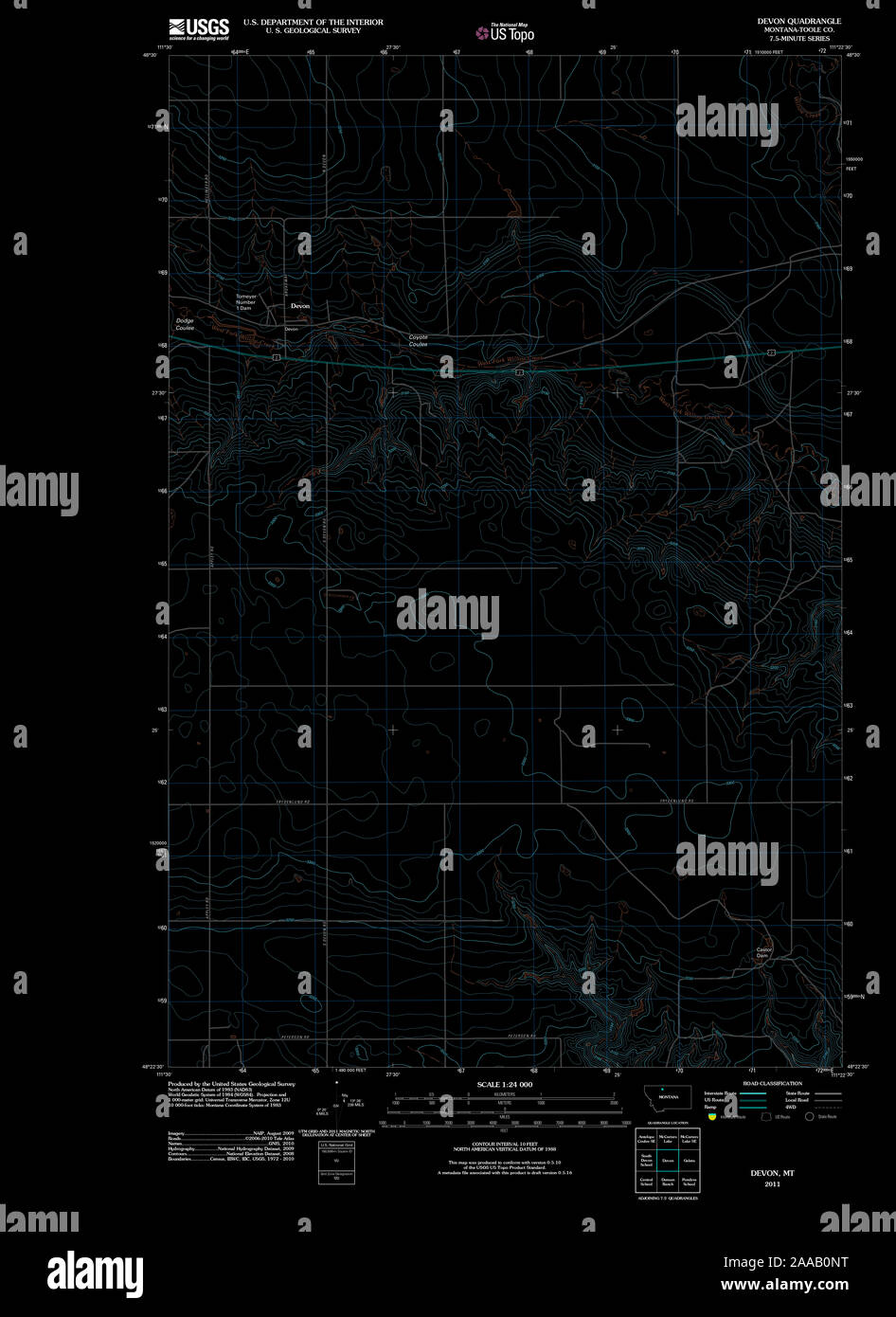 Devon montana map hi-res stock photography and images - Alamy