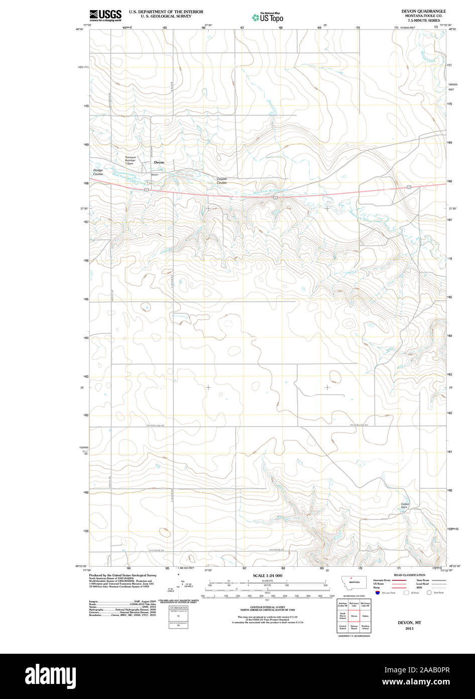 Devon montana map hi-res stock photography and images - Alamy
