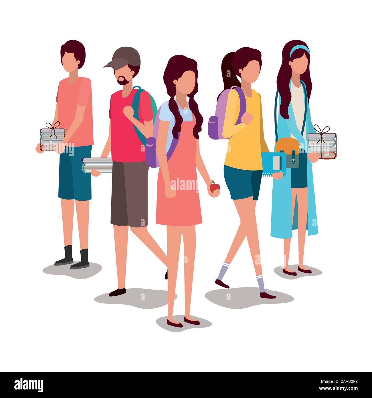 School students kids vector design Stock Vector Image & Art - Alamy