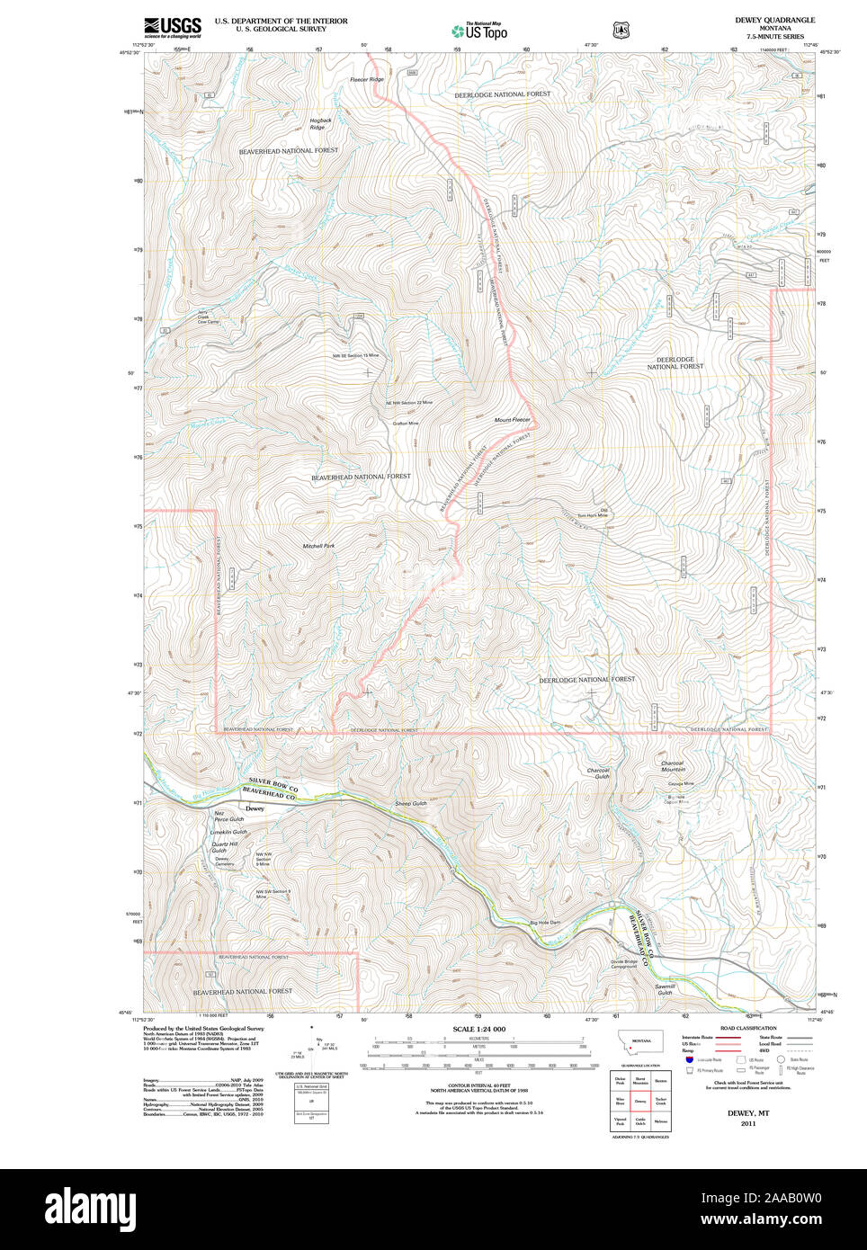 Map of dewey hi-res stock photography and images - Alamy