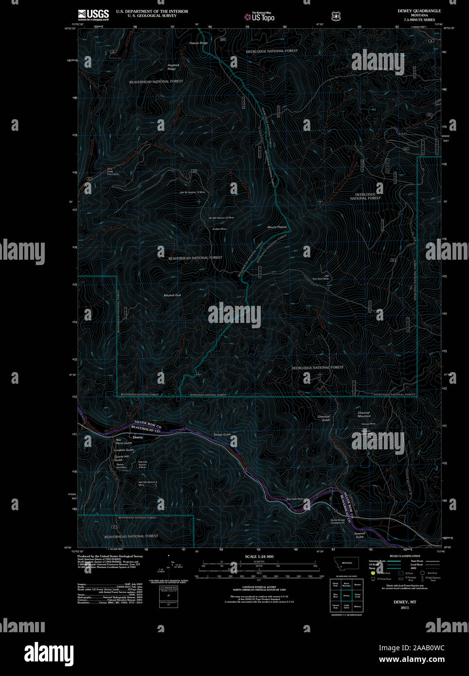 Map of dewey hi-res stock photography and images - Alamy