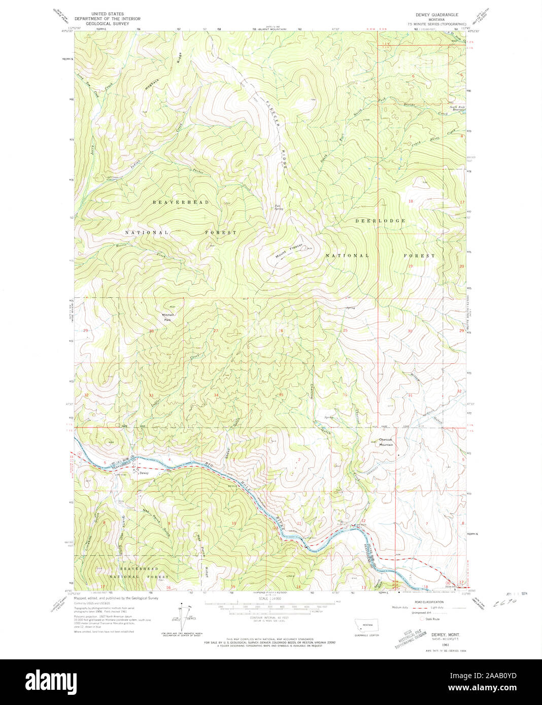Map of dewey hi-res stock photography and images - Alamy