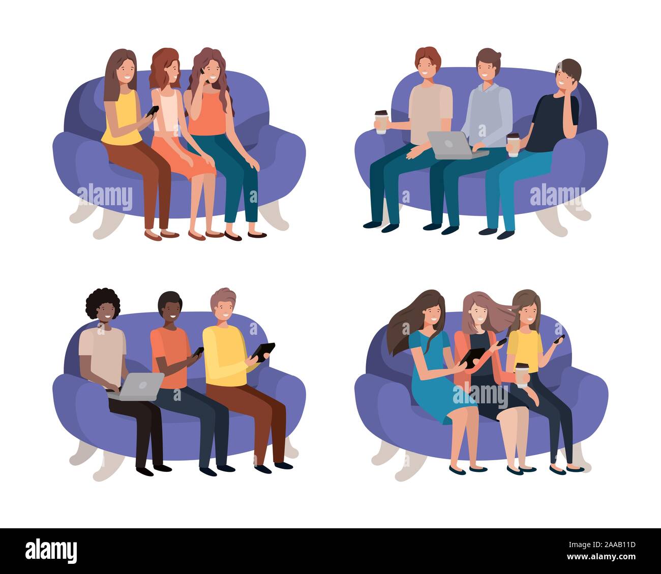 People sitting in a seat vector design Stock Vector Image & Art - Alamy