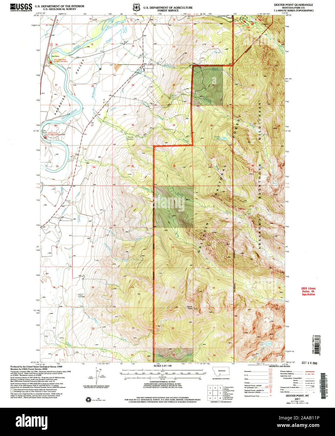 USGS TOPO Map Montana MT Dexter Point 263403 2000 24000 Restoration ...